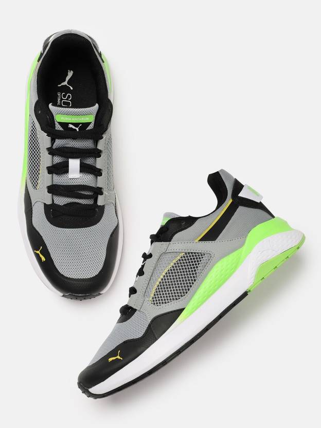 PUMA Puma Unisex Grey Black Solid Anzarun Grid SoftFoam+ Regular ...