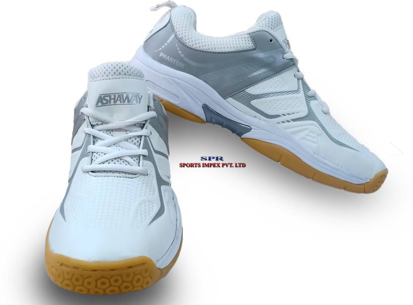 ASHAWAY PHANTOM SHOE WHITE UK-9 Badminton Shoes For Men - Buy ASHAWAY ...