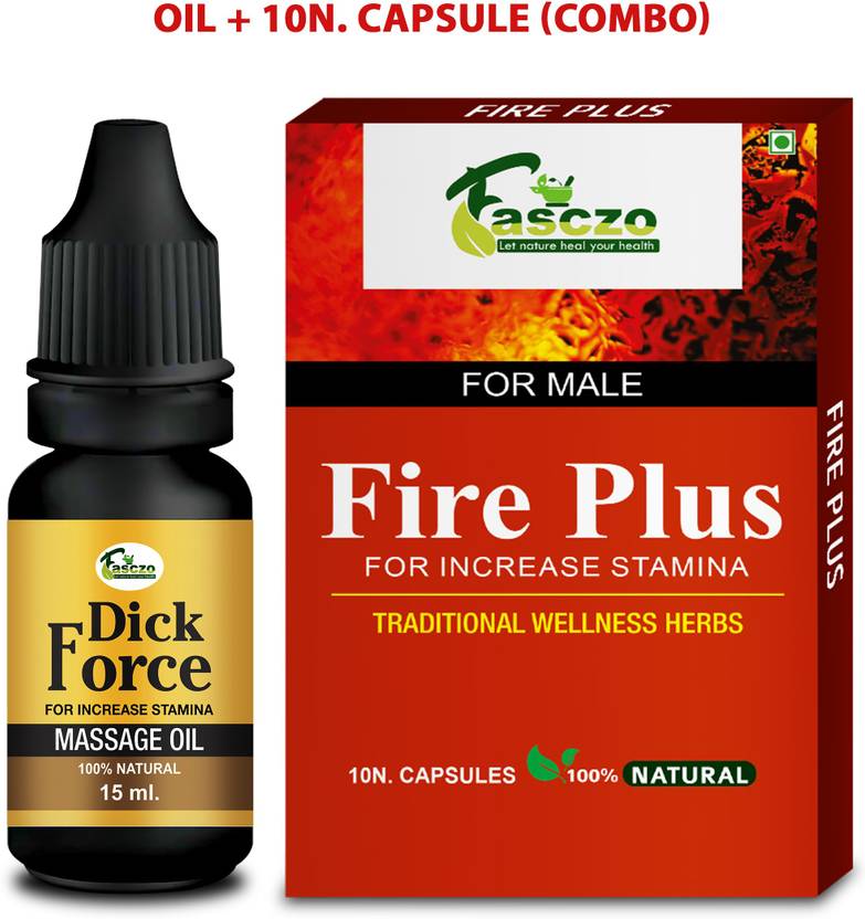 Fasczo Fire Plus Ayurvedic Formula Men Stamina Capsule Oil Combo ,For ...