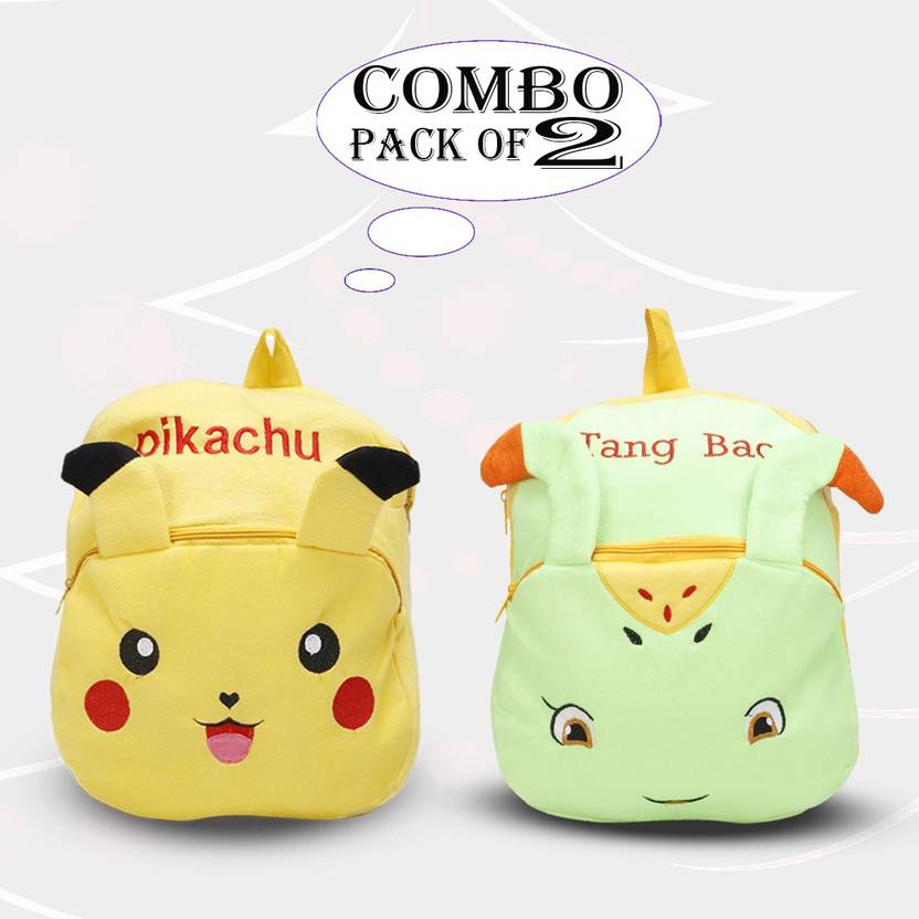 ARN School Bag Pikachu & Tang Bao Cartoon Baby Boys/Girls Plush Bag Age ...
