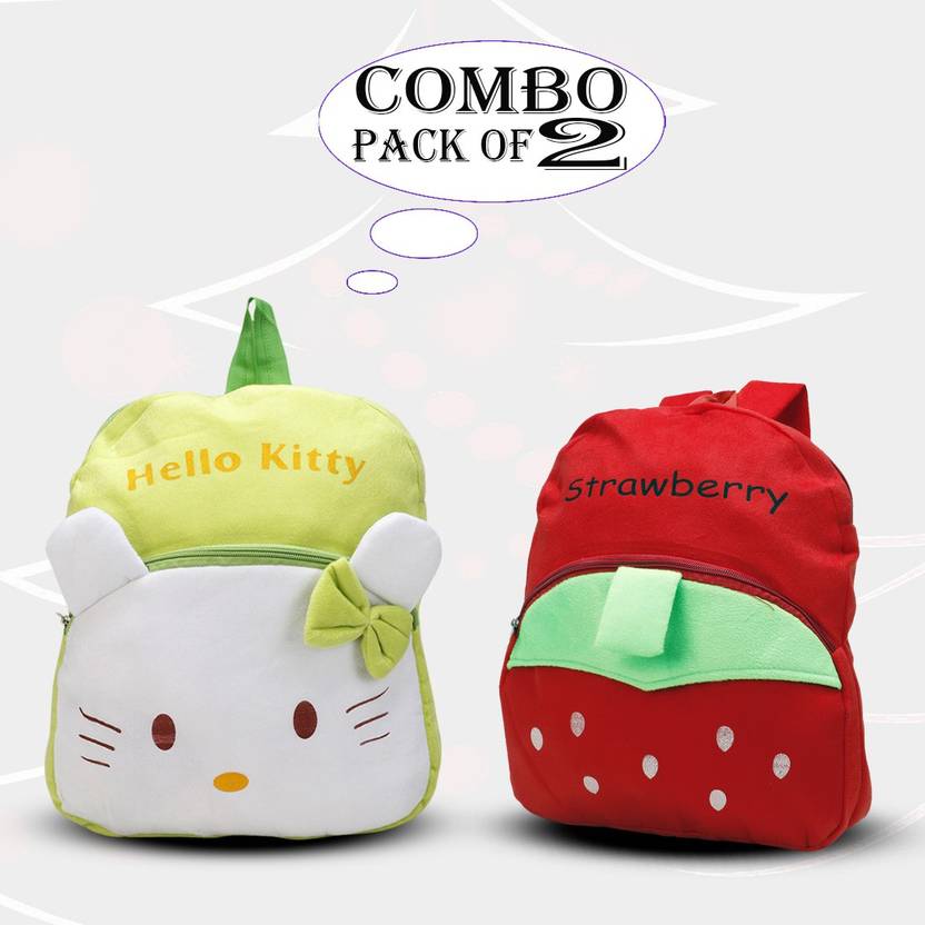 GIBI School Bag Hello Kitty & Strawberry Cartoon Baby Boy/Girl Plush ...