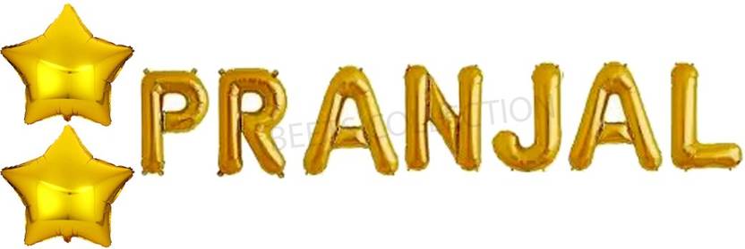 Flipkart.com | Shilpveda Solid PRANJAL Name Letters foil Balloon names ...