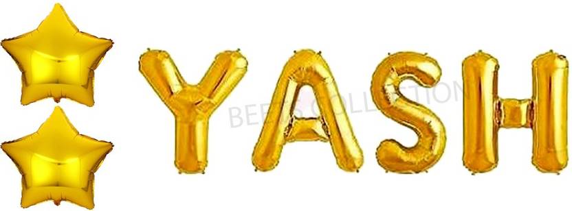 Flipkart.com | Shilpveda Solid YASH Name Letters foil Balloon names ...