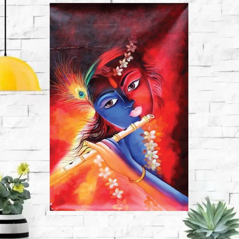Krishna Wall Poster, High-Quality Krishan JI Wall Poster for Home ...