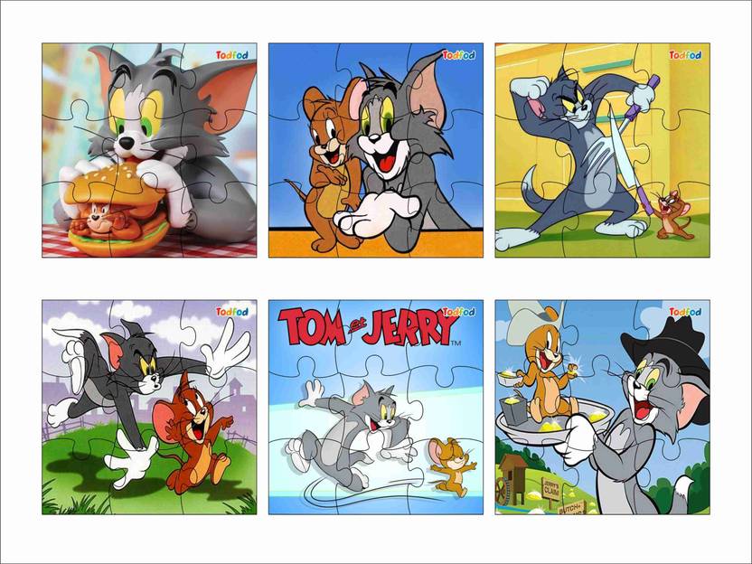 Todfod Wooden Jigsaw Puzzles Tom & Jerry Anime Cartoon Characters For ...