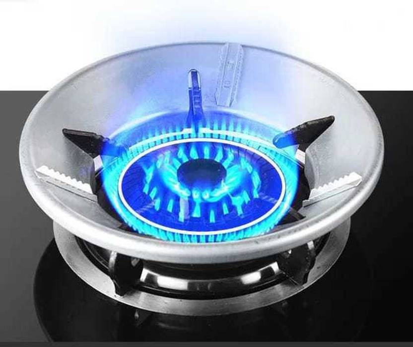 HEZKRT Gas Stove Stand Round Burner Stand, Glass top Gas Saver Jail ...