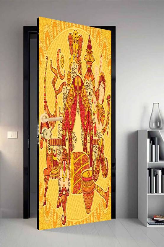 Large VINYL QTH Line Art Dor-0005 Design Door Sticker Price in India ...