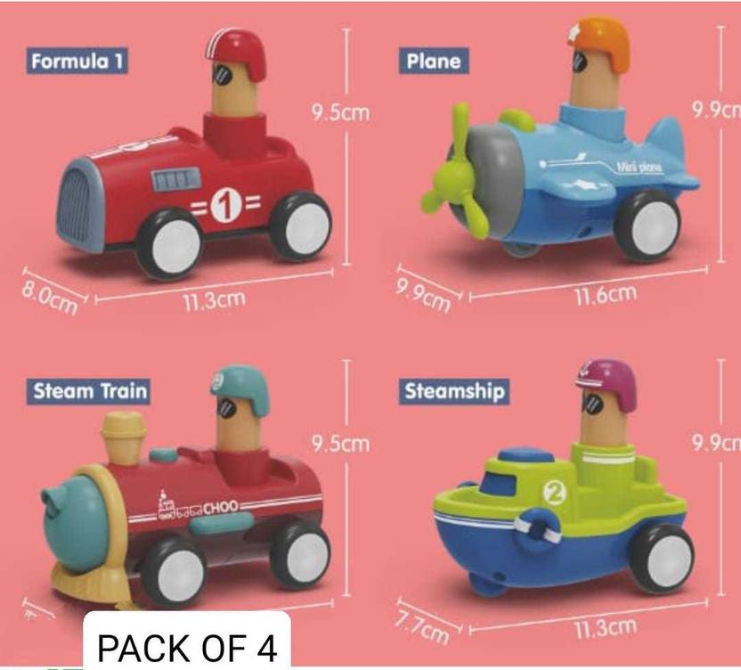 Khushi Enterprises KIDS TRANSPORT PLAT SET PLANE, FORMULA -1,STEAM ...