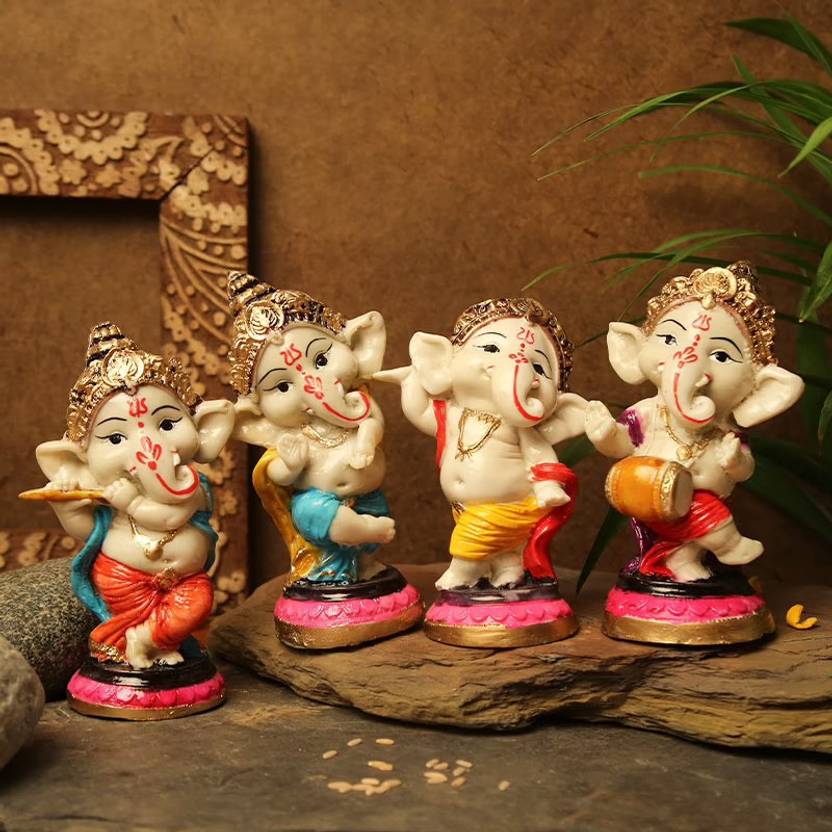 KUDURO | 4 Ganesha Idol Statue |Mushak Raj Idol, Ganesha in Dancing ...
