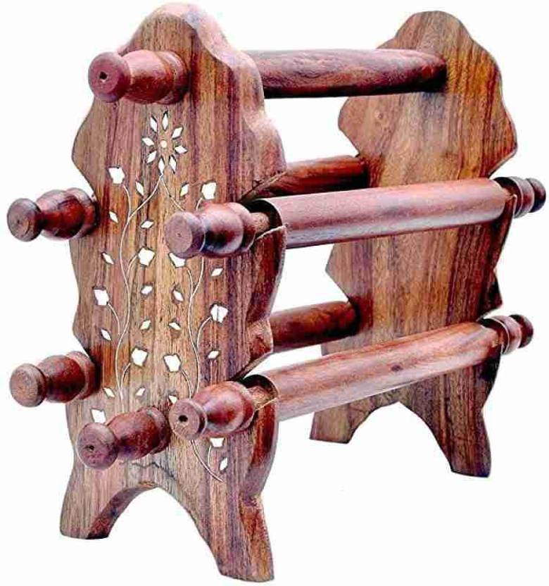 confix wooden handicraft Wood Bangle stand chudi stand sheesham ...