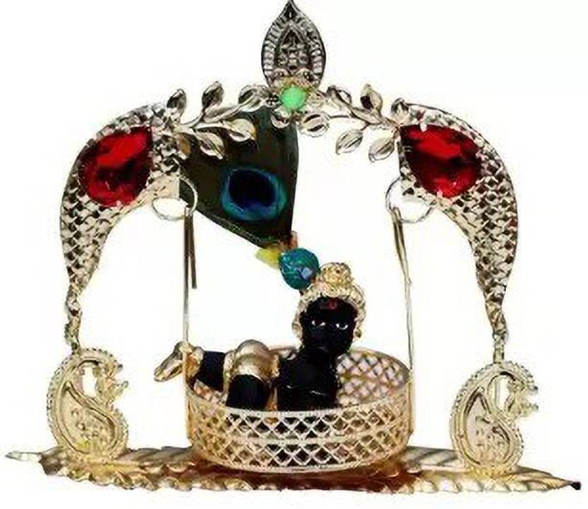 Dominion Care Bal Gopal Laddu Gopal Murti With Jhula,Pooja,Office Table ...