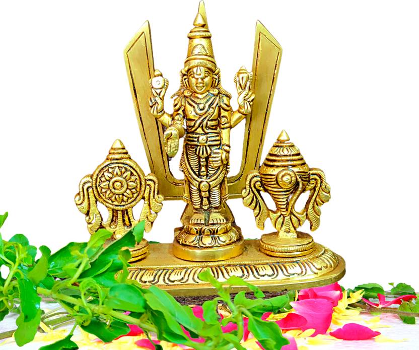 aalayam selveer Shankh Chakra Stand with Perumal Idol Sangu Chakram ...