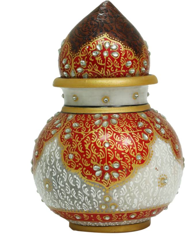 Shrinergy Hand Painted Marble Pooja Lota | Rajasthani Meenakari | 7 ...