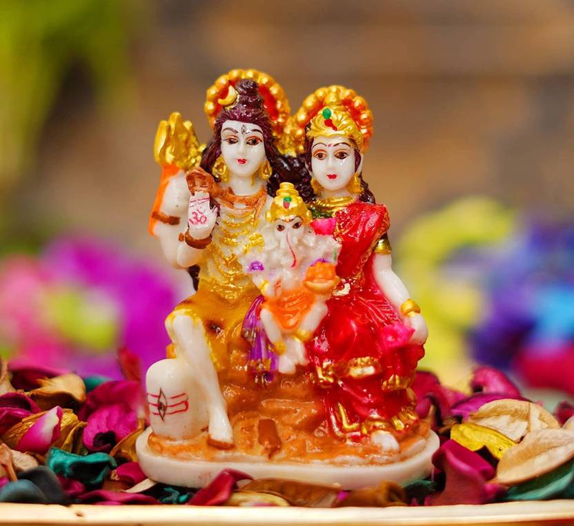 Tulika Collections Lord Shiv Parivar, Shiva Idol,Bholenath Parivar Shiv ...