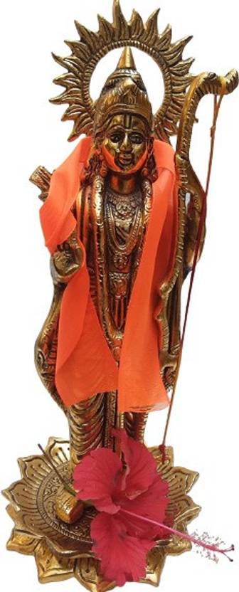Kanak Mehra White Metal Lord Ayodhya Ram Idol Statue on Lotus ...