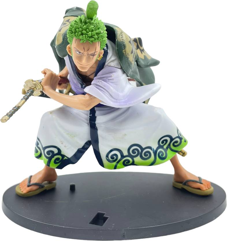 Fullkart One Piece Wano Kuni Kimono Roronoa Zoro Action Figure(16 cm ...