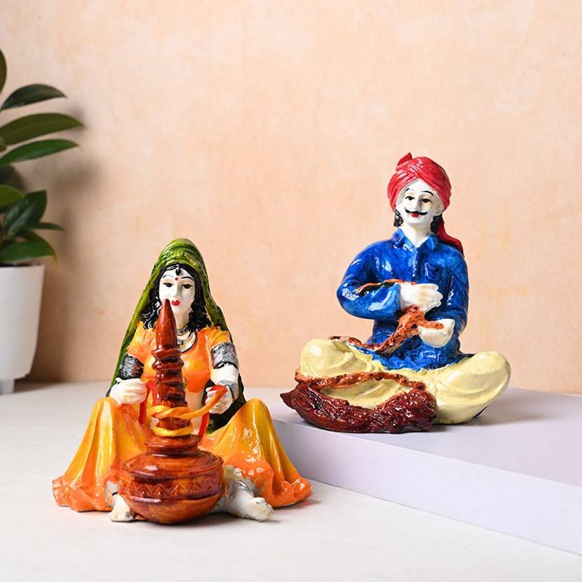 Floweraura Decorative Rajasthani Village Couple Showpiece For Office ...