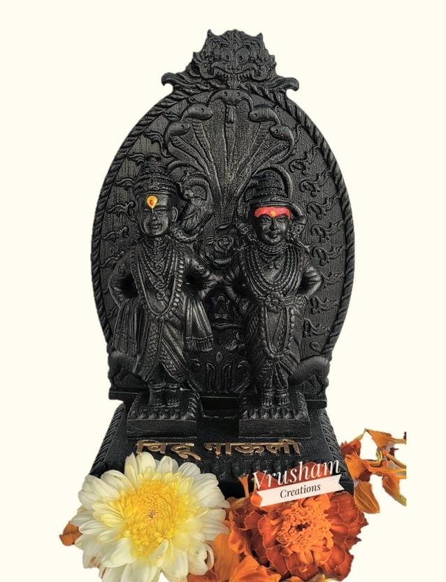 Vrusham Creations Vitthal Rukmini statue 5 inch Decorative Showpiece ...
