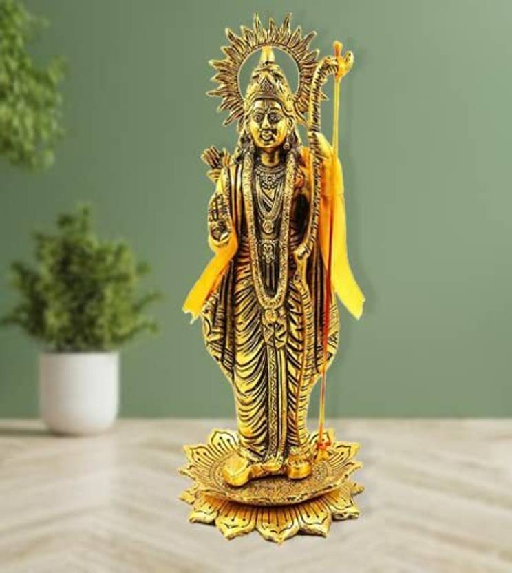 DIVINEDECOR Lord Shree Ram Statue/Ramji Idol(Metal,Gold) Decorative ...