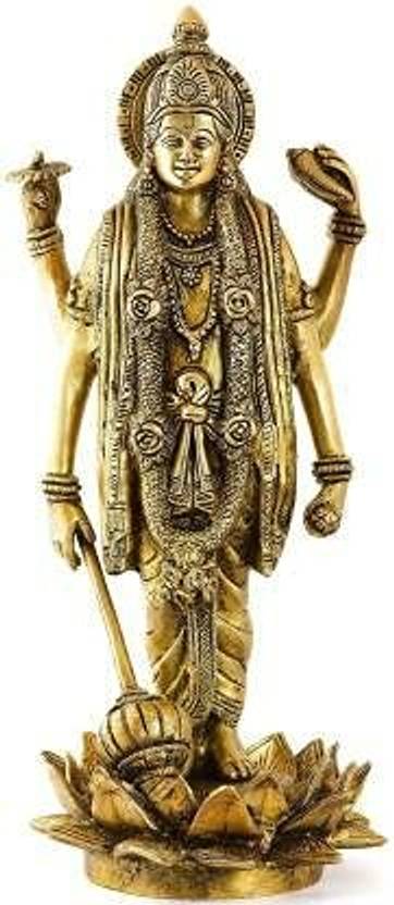The Advitya Lord Bhagwan Vishnu Standing On Lotus Base | Shri Narayan ...