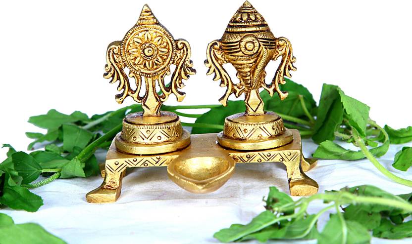 aalayam selveer Shanku Chakra Vilakku Small | Shankh Chakra Diya ...