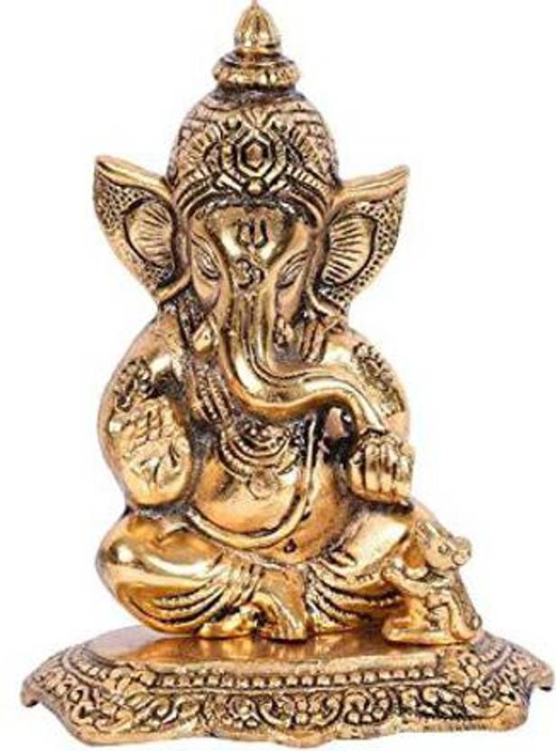 Filfora Pital Metal Ganesha Idol for Home Gift Meditation Figurine ...