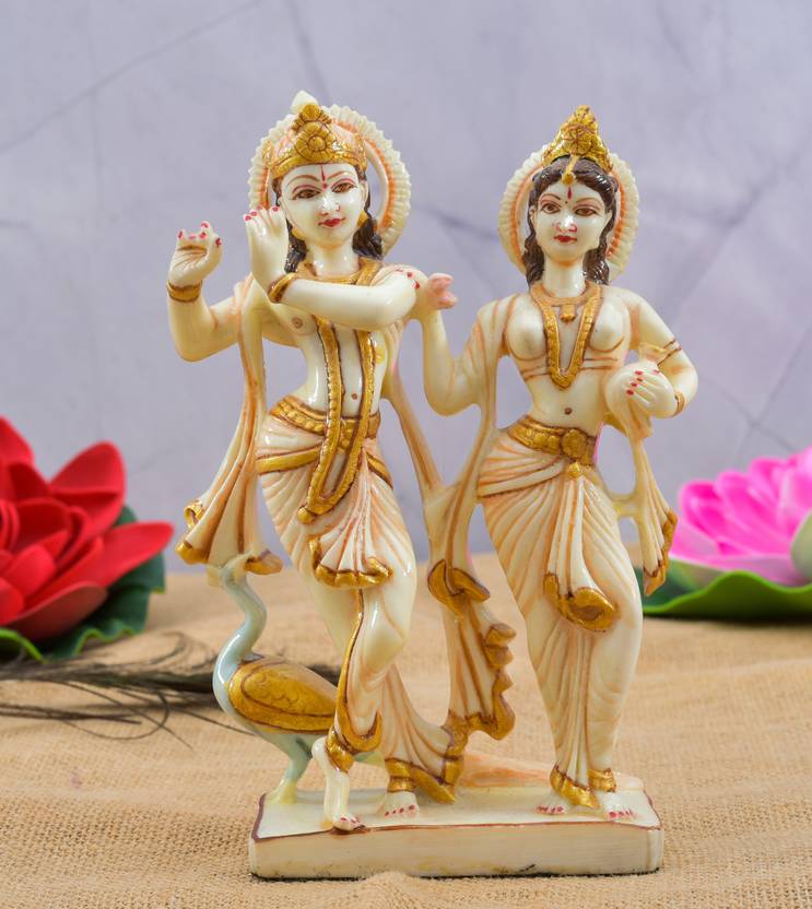 Archna Handicraft Dancing Radha Krishna on chokor paoti Decorative ...