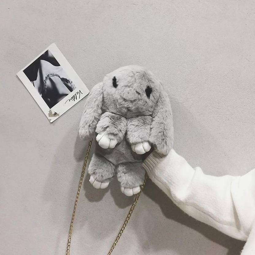 Al-Aleef Grey Sling Bag Casual Grey Rabbit Sling bag For Girls 1 Grey ...