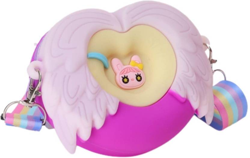 SYGA Purple Shoulder Bag Children Angel Wings Pop It Sling Bag for ...