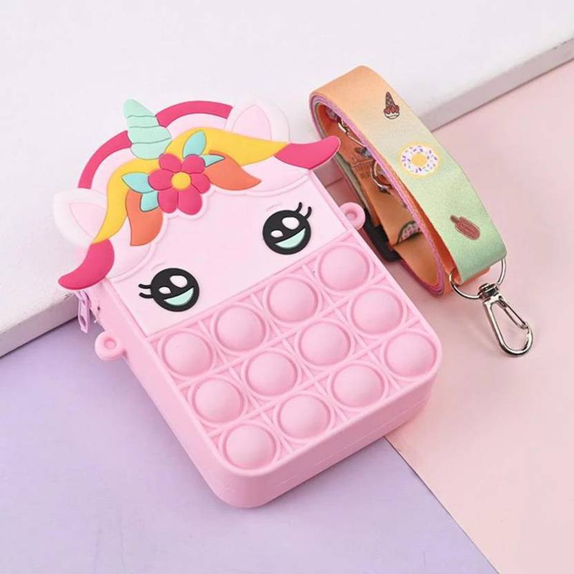 Funky Trunky Multicolor Sling Bag Pop It Pencil Case Bubble Bag For ...