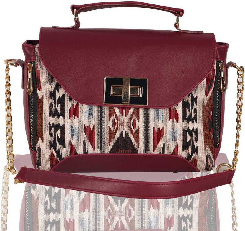 Sentinel Maroon Sling Bag MAROON CHAIN SLING Bag Maroon - Price in ...