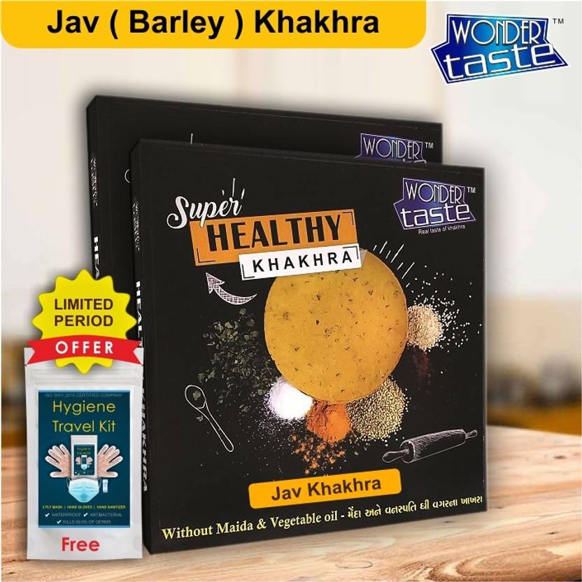WONDER TASTE Jav ( Barley ) Khakhra Pack of 5 (200g Each) | Super Healthy Diet Price in India ...