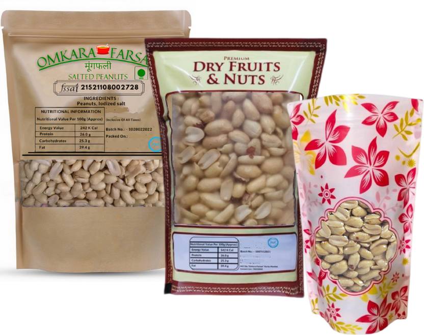 OMKARA ENTERPRISES Omkara Roasted Salted Peanut Without Skin(Mungfali ...