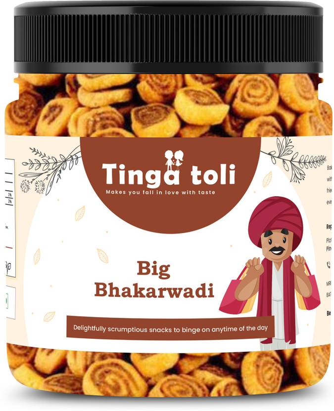 TINGA TOLI Special Gujrati Big Bhakarwadi Snacks |Indian Namkeen Big ...