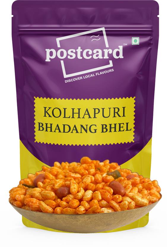 postcard Kolhapuri Bhadang|Spicy Puffed Rice Muri Snack with Peanuts in ...