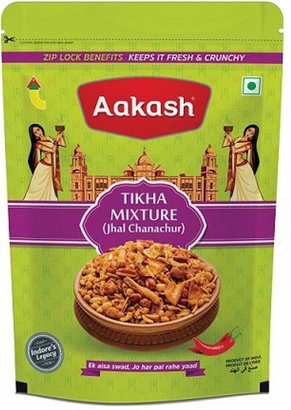 AAKASH Namkeen Tikha Mixture | Jhal Chana Chur | Spicy Mixture | Pack ...