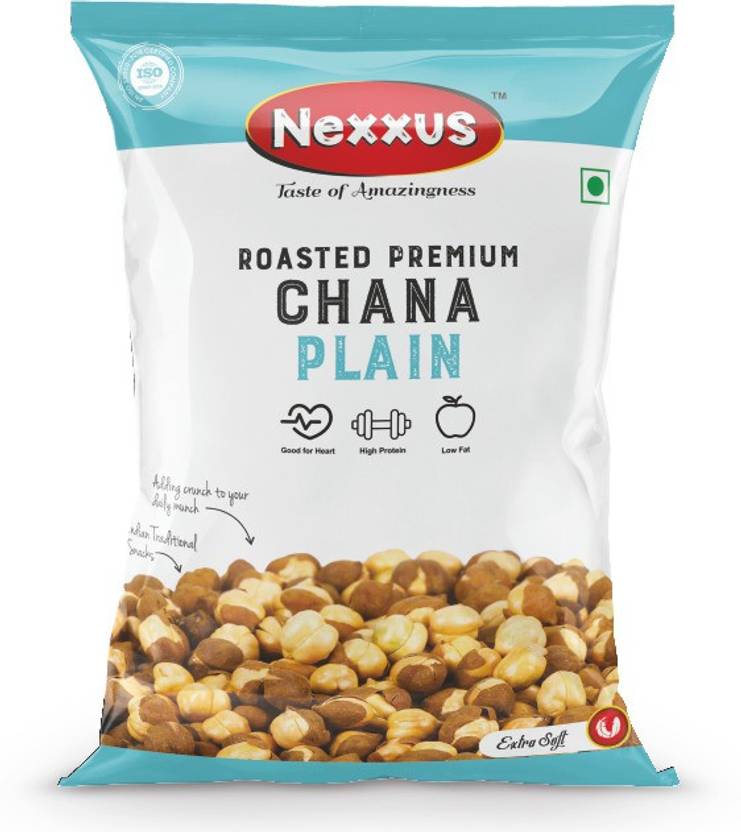 Nexxus Plain Chana - Roasted Plain Chana | 180 Gram Each | Pack of 12 ...