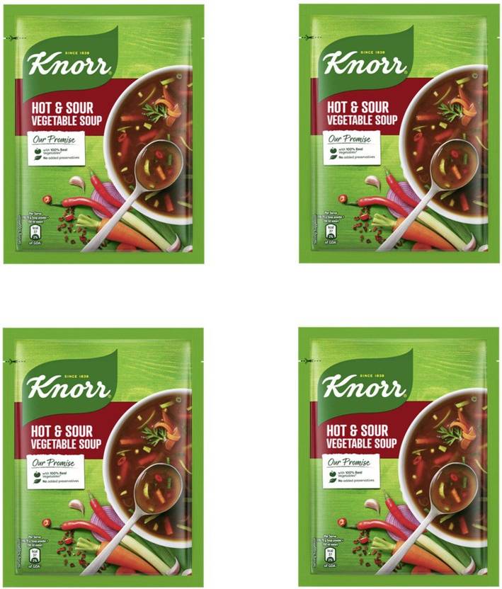 Knorr Classic Hot And Sour Soup With Real Vegetables Pack Of 4 43 Grams Each Price In India