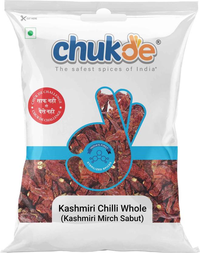 CHUKDE Spices Kashmiri Mirch Sabut / Red Chilli Whole Price in India ...