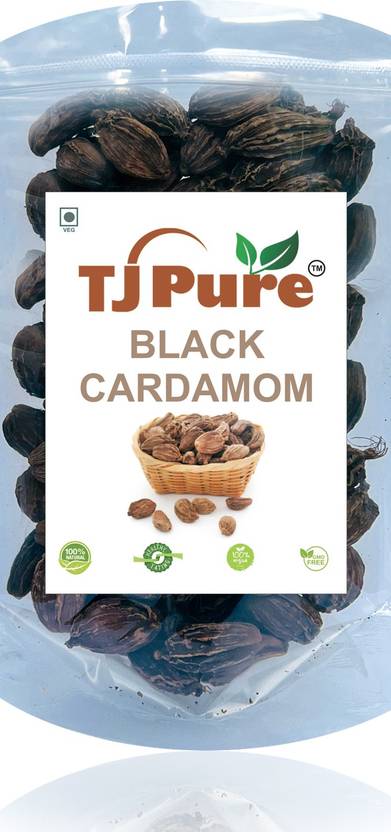 TJ Pure Black Cardamom Large Cardamom Whole Badi Elaichi Premium ...