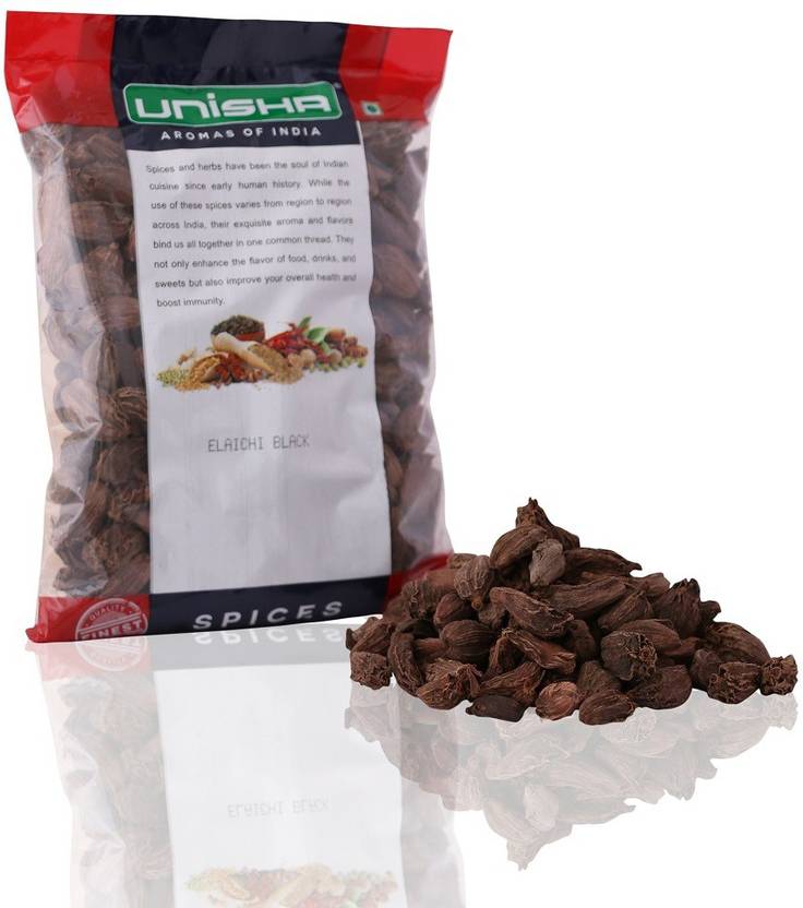 Unisha Cardamom Black Whole Elaichi (Badi Elaichi, Sabut Elaichi) Price ...