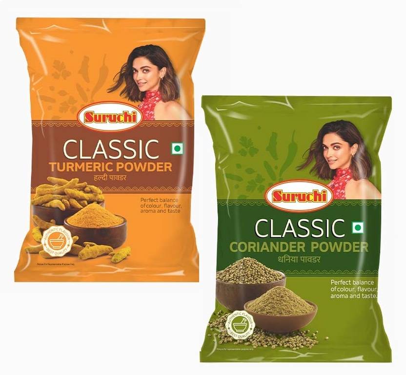 Suruchi Classic Turmeric & Coriander Powder,Perfect Balance of Flavor ...
