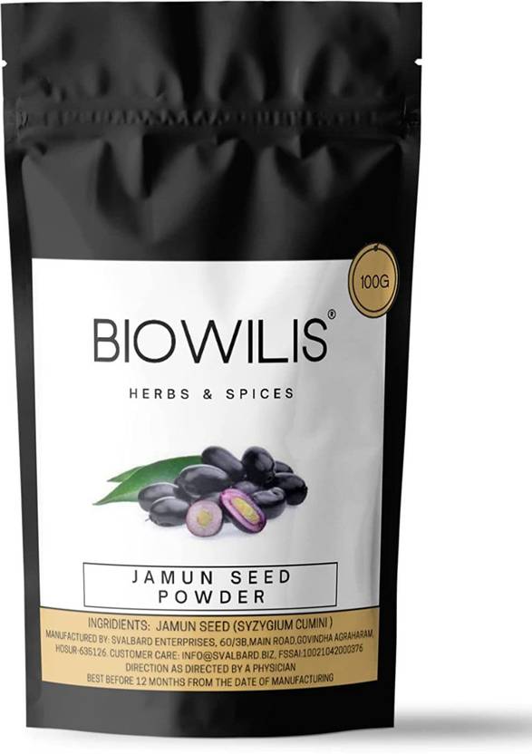 BIOWILIS Jamun Seed Powder for Diabetes | Syzygium cumini | Naval ...