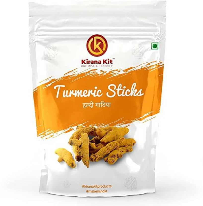 KIRANA KIT Whole Turmeric Sticks 200 gm, Haldi Gathiya Price in India ...
