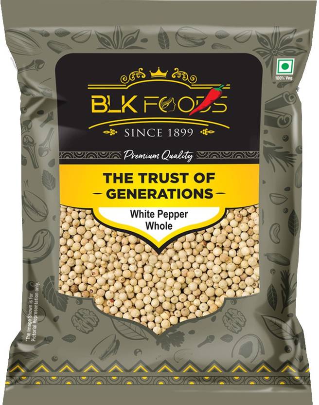BLK FOODS Daily White Pepper Whole (safed Mirch Sabut) 400g Price in ...