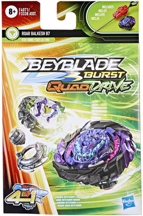 BEYBLADE Burst QuadDrive Roar Balkesh B7 Spinning Top Starter Pack with ...
