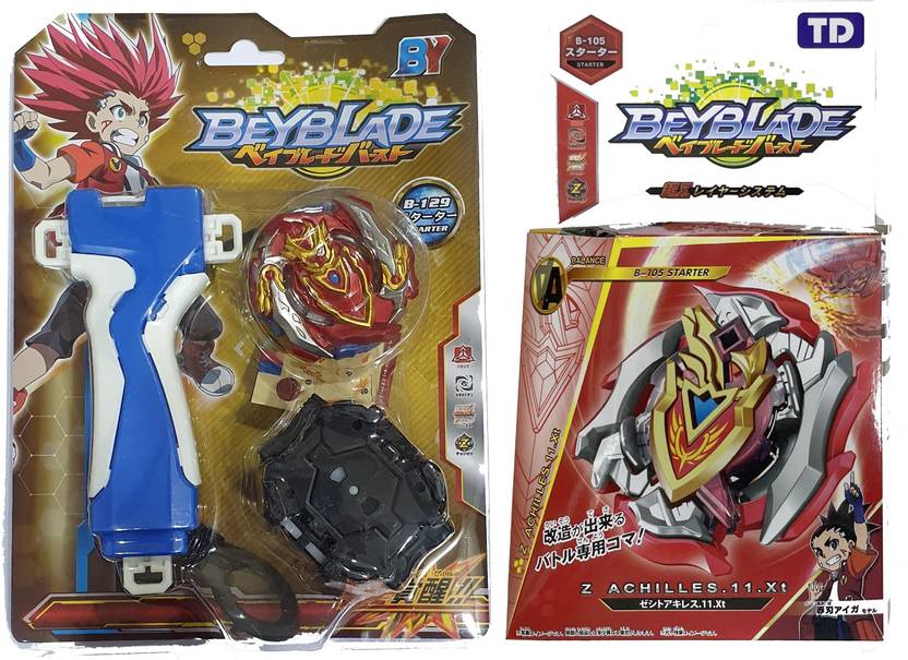 AZAD57 Beyblade Series Cho Z Achilles B-129 and Zet Achilles B-105 ...
