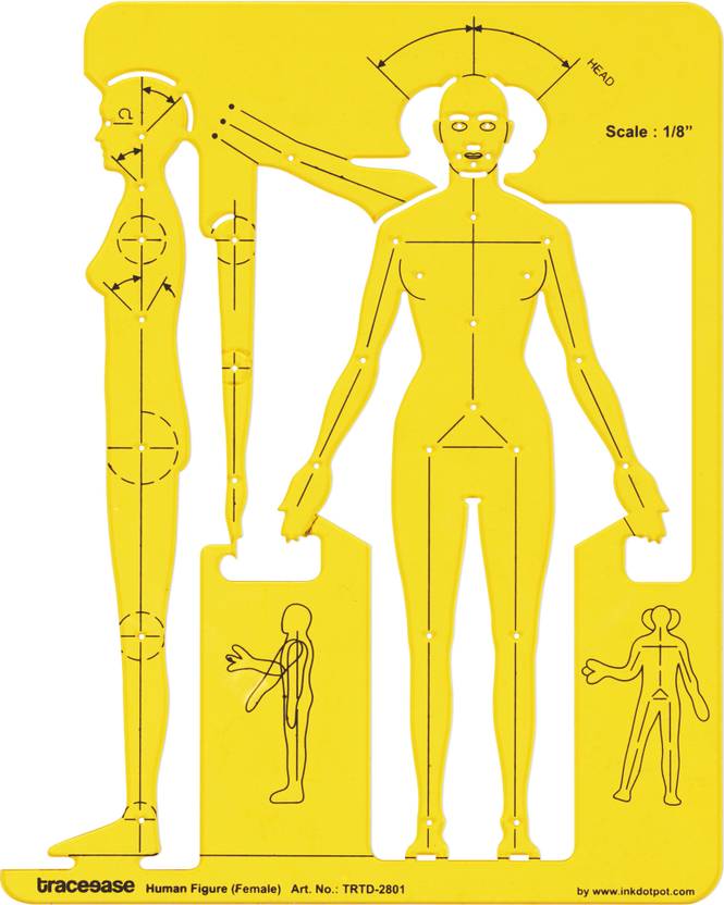 Traceease Traceease Female Human Figure Template Stencils Designer’s ...