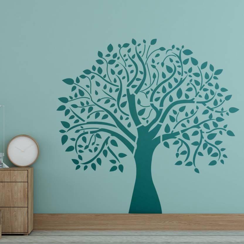 NewCrafts Tree Pattern Wall Design Stencils for Wall Painting for Home ...