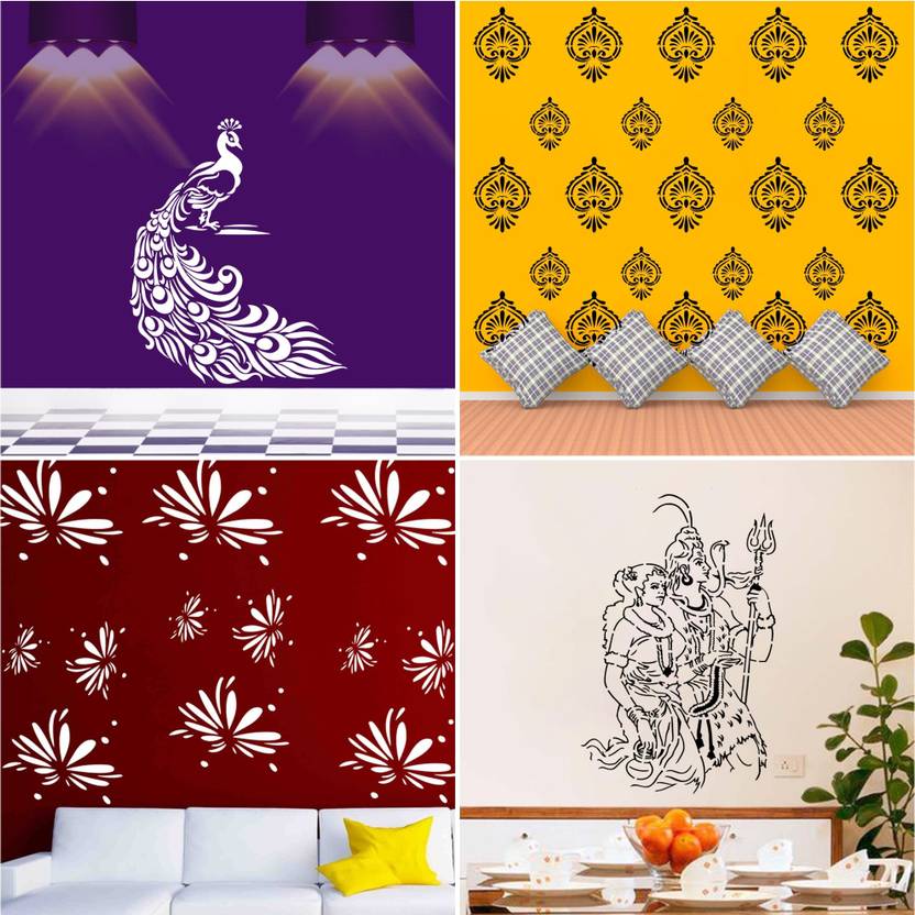 ARandNJ Painting Wall Stencils (Size :- 16 X 24 Inch) PATTERN- "Classy ...